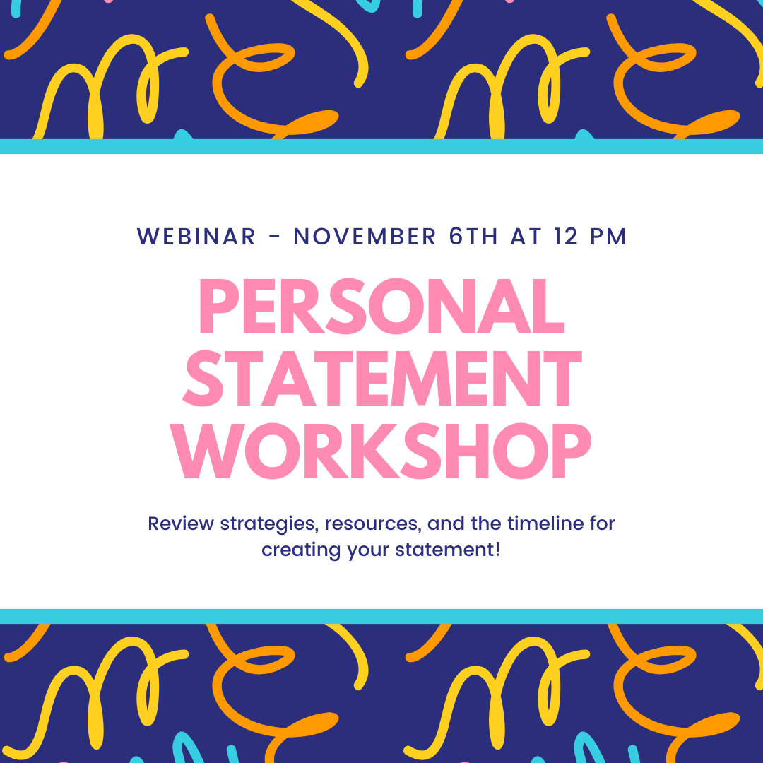 2026 Application Workshops | Personal Statement Workshop | PreMed and PreHealth Advising Program